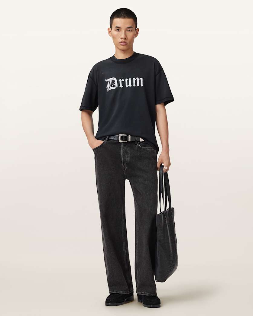 Snare Cropped T-Shirt Washed Black | ALLSAINTS Canada